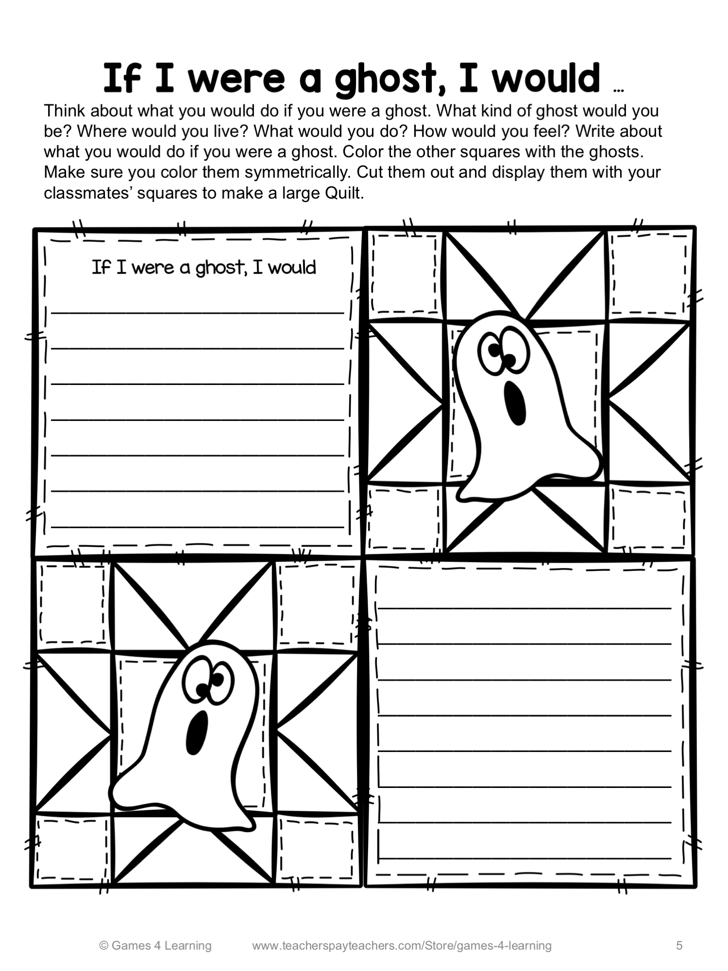 Halloween Writing Prompts Quilt Halloween Writing Prompts Quilt