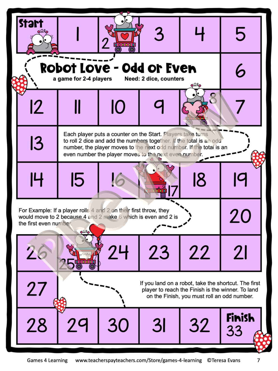 Valentine’s Day Math Games