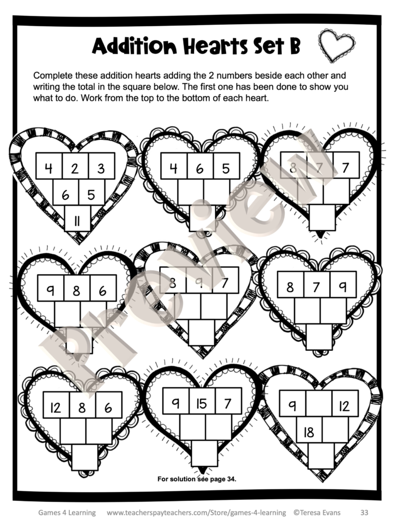 Valentine’s Day Math Games