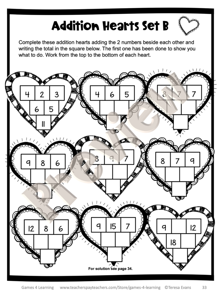 Valentine’s Day Math Games