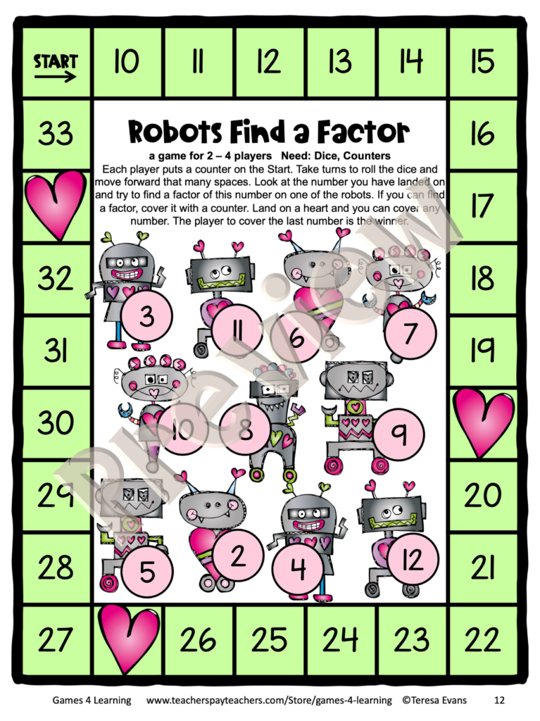 Valentine’s Day Math Games