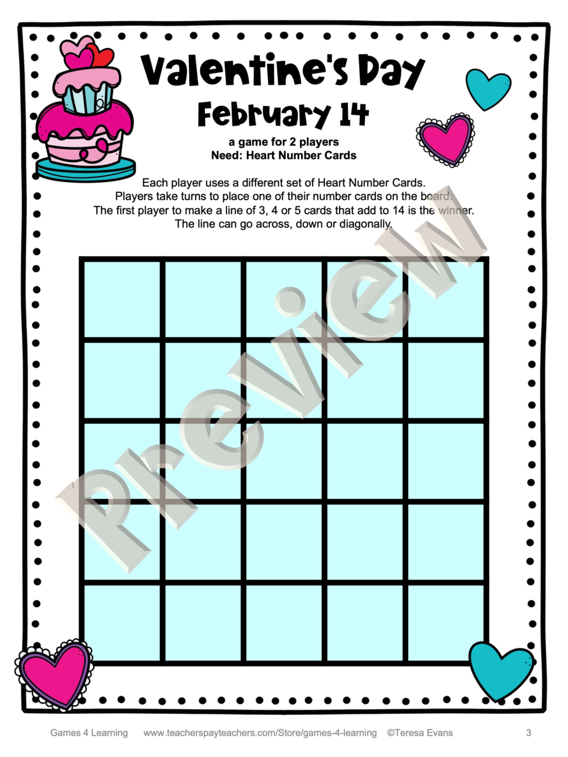 Valentine’s Day Math Games