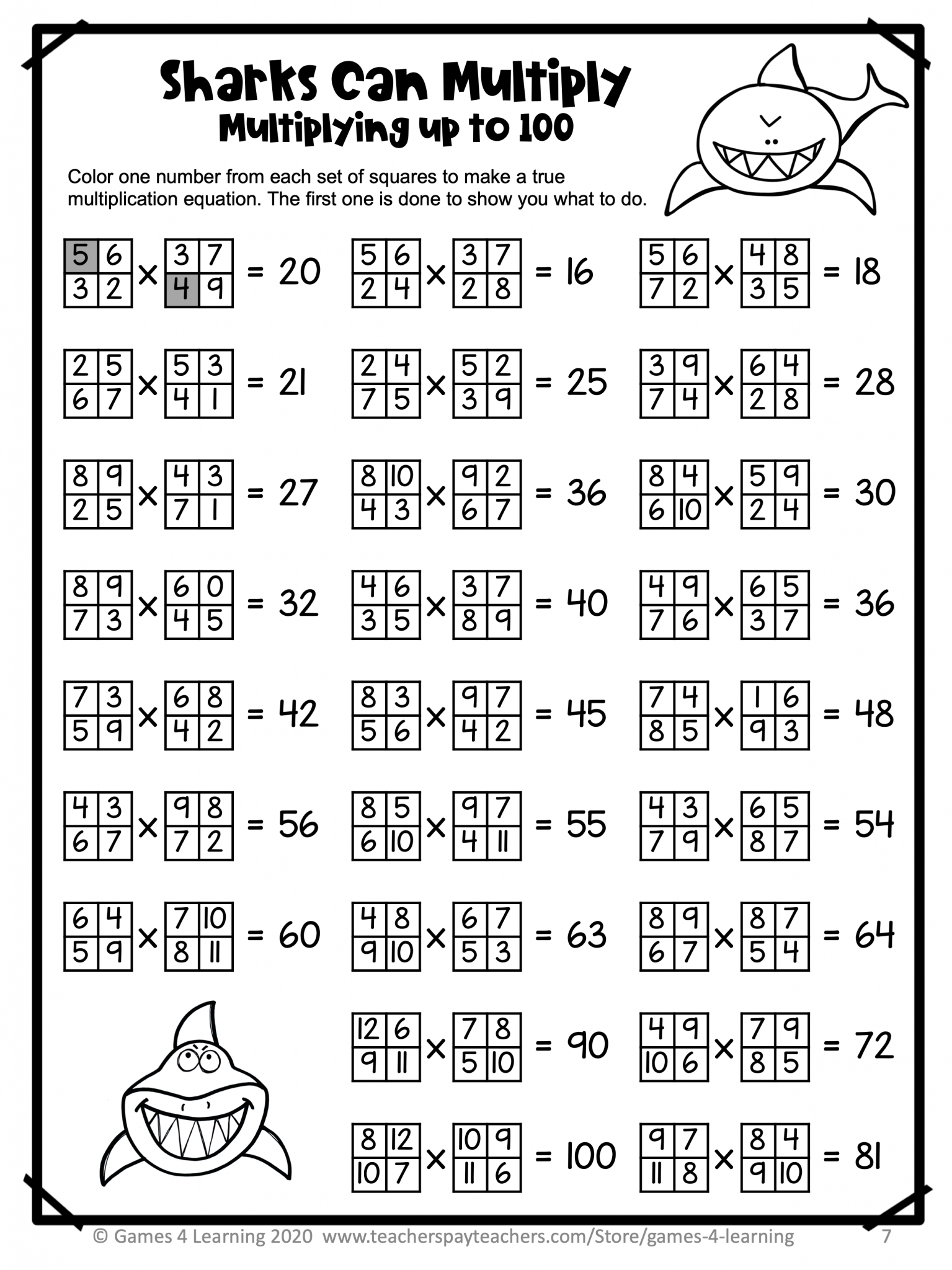 Practice Then Play Multiplication Freebies