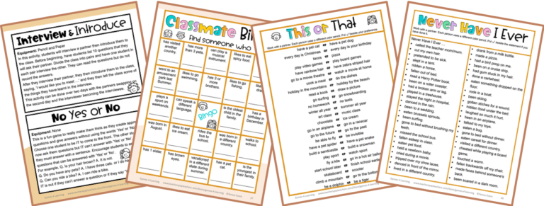 Free Getting to Know You Board Games