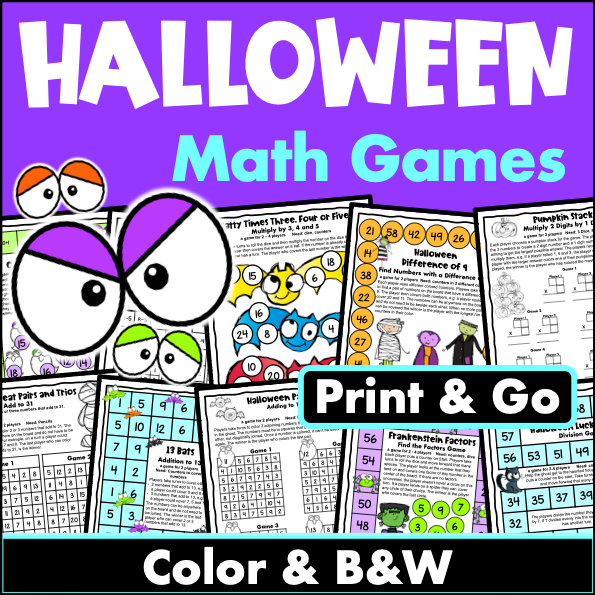 Halloween Math Games and Fun Halloween Math Activities for Grades 1–4