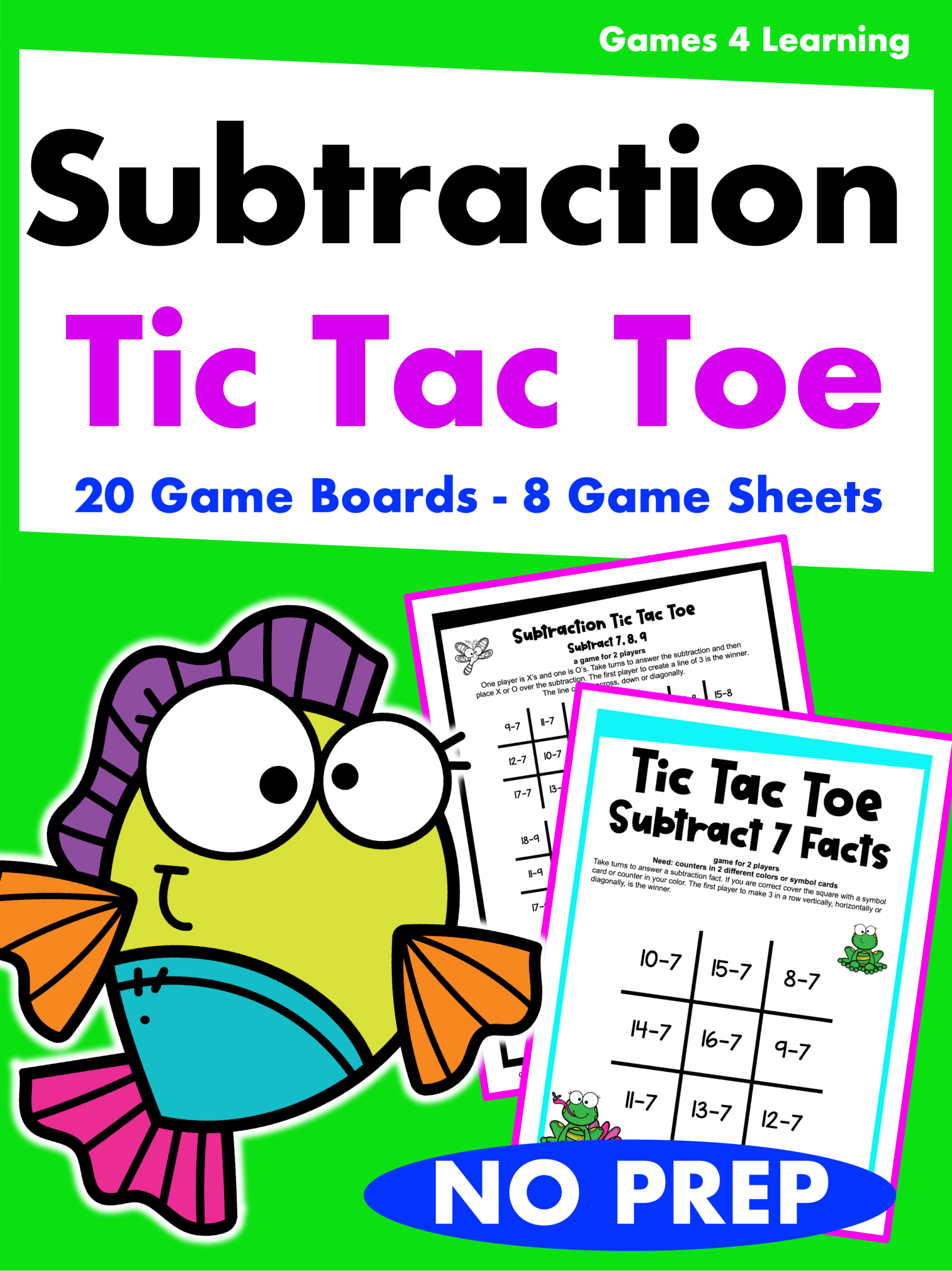 Tic Tac Toe Math Games