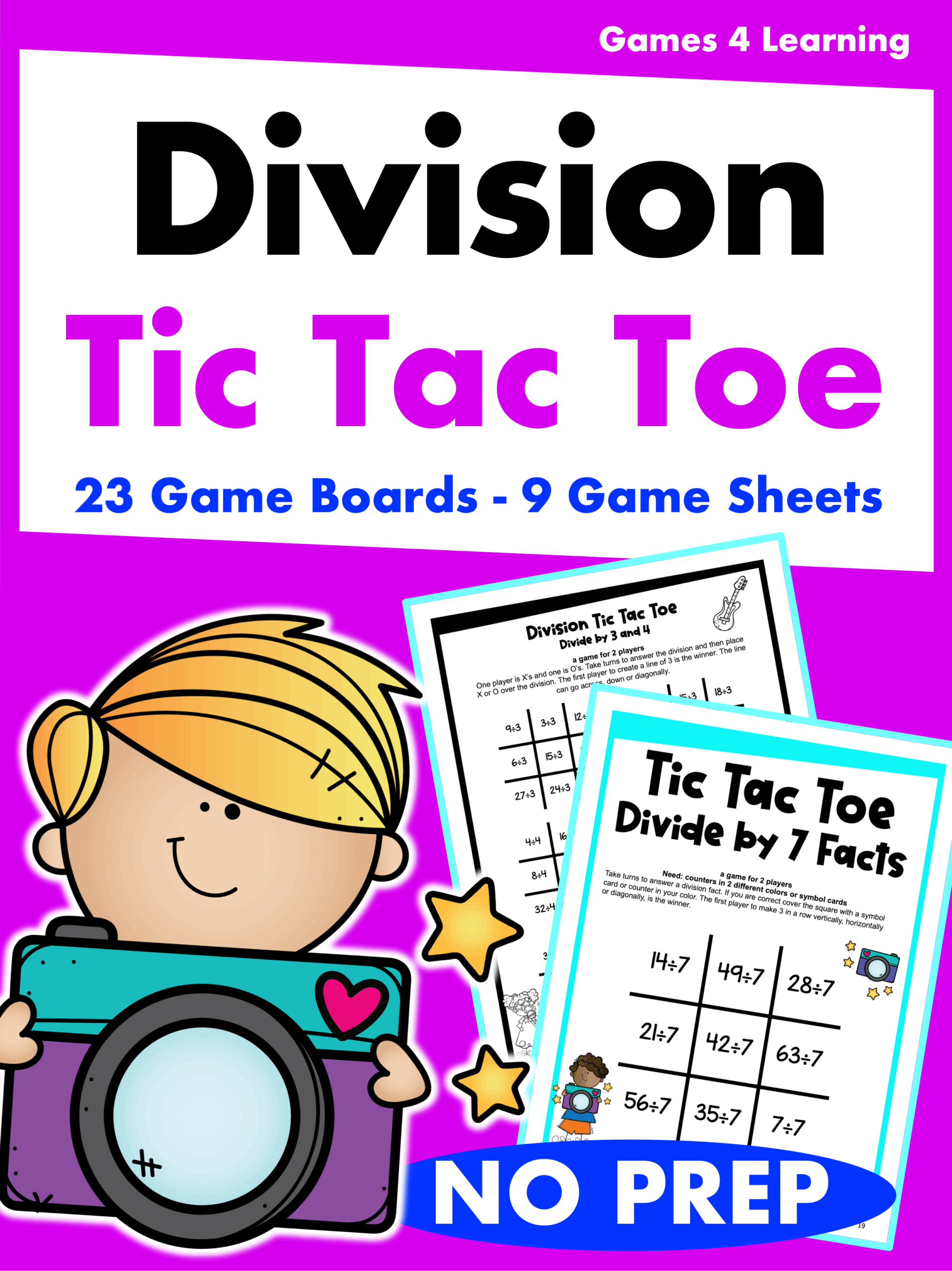 Tic Tac Toe Math Games