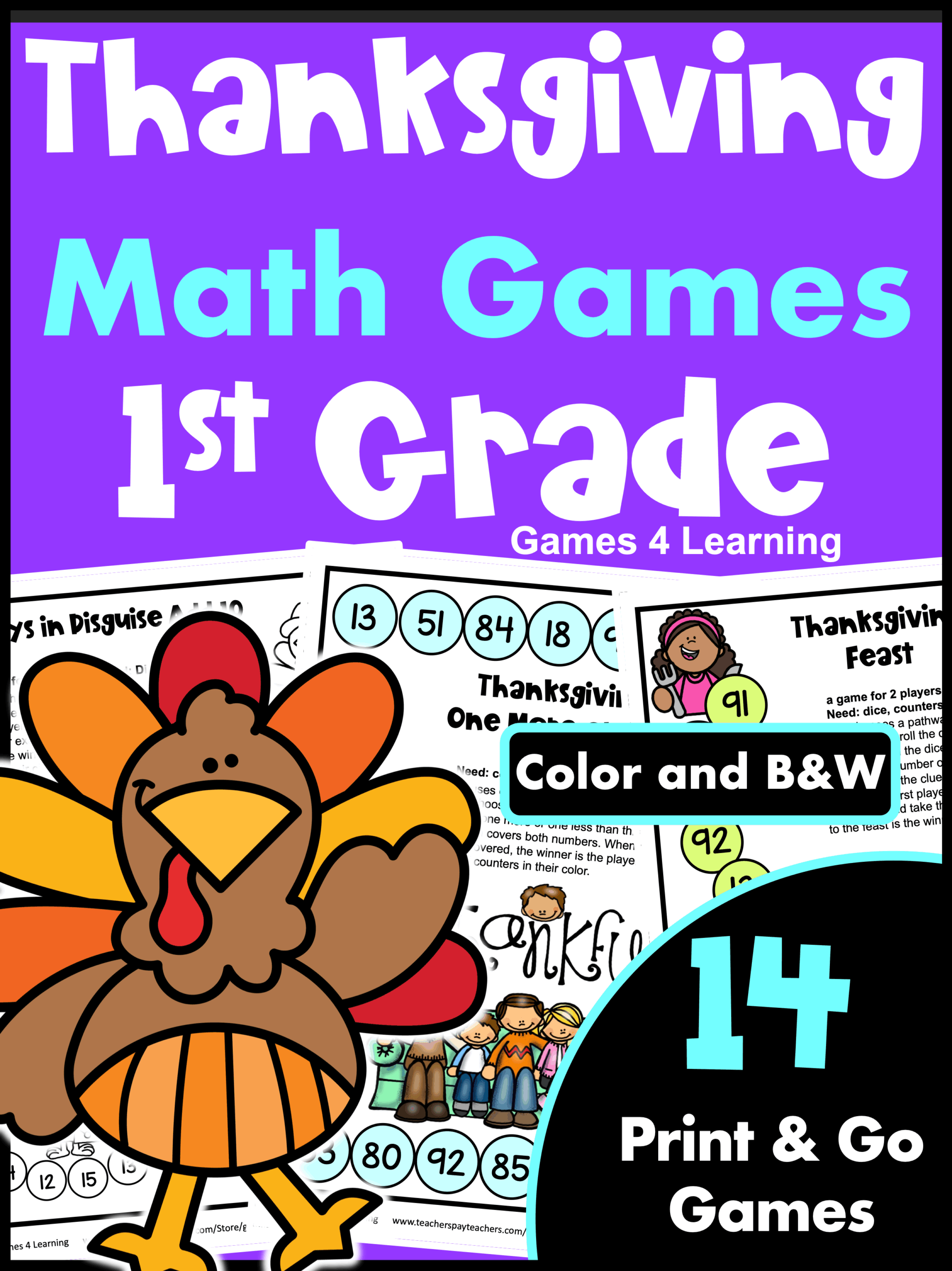 Thanksgiving Math Games – Fun Thanksgiving Math Activities for Grades 1–4
